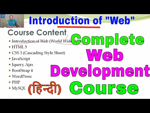 Learn Web development course in hindi html5 css3 javascript jquery wordpress bootstrap php mysql ...