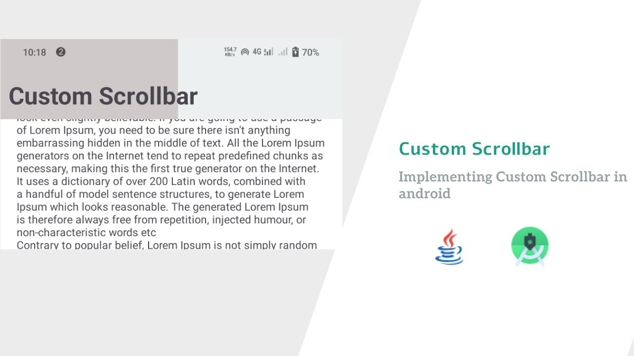 How to Implement a Custom Scrollbar in Android ScrollView | Step-by-Step Guide with Java