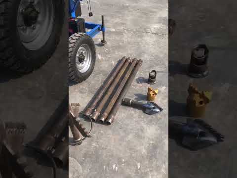 100m 120m portable wheeled small diesel water drilling rig hand well drilling auger for sale