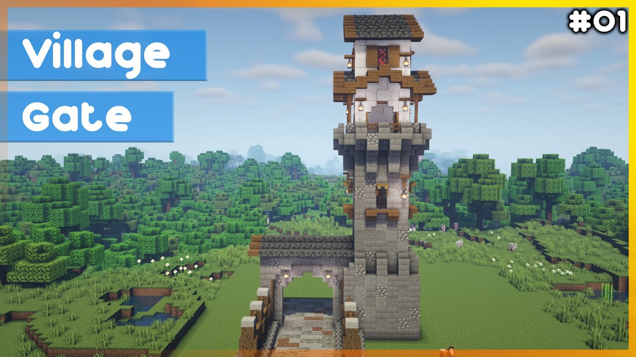 ⚒️ Minecraft: How to Build a Village Gate - Minecraft Builders