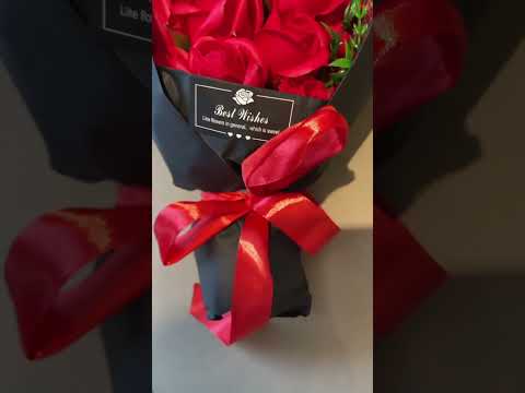 Elegant Red Rose Bouquet: A Symbol of Love and Best Wishes#rosebouquet #redroses