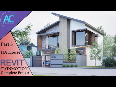 JIA House | Part 3 | Complete Step By Step Project | Revit and Twinmotion Tutorial