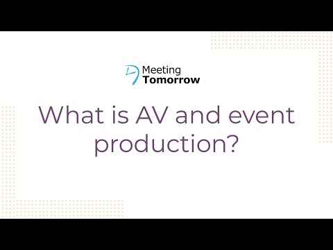 What is audio visual and event production?