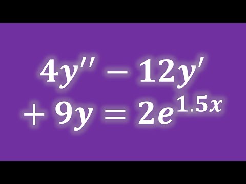 【詳細解題動畫】提要041:4y’’ – 12y’ + 9y = 2 exp(1.5x)|授課老師:中華大學土木系呂志宗特聘教授(4-1)