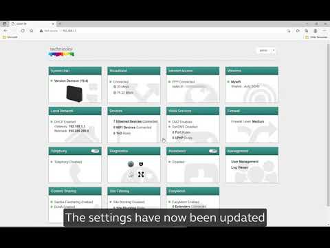 Technicolour router setup tutorial | How to change the WiFi name and setting up guest connections