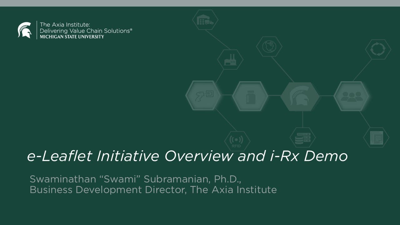 e-Leaflet Initiative Overview and i-Rx Demo