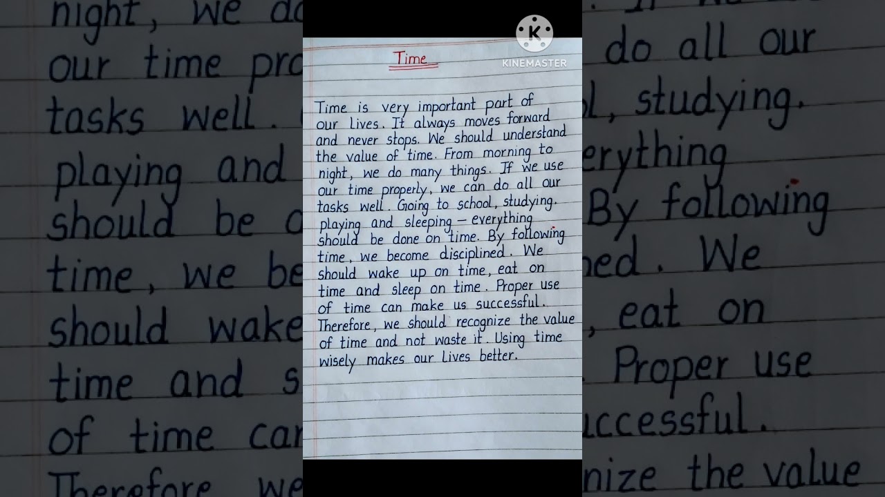 Essay on Time I Essay on Time in English I #shorts #yt_shorts #essay