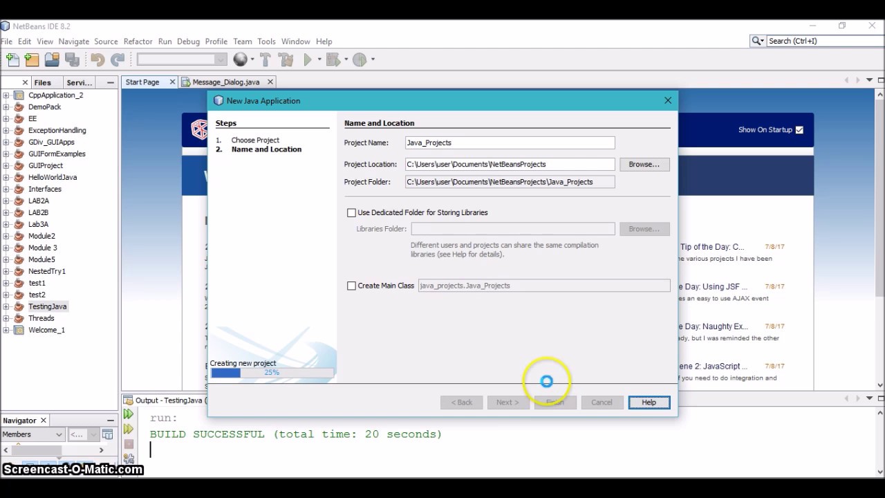 1. Message Dialog in Java