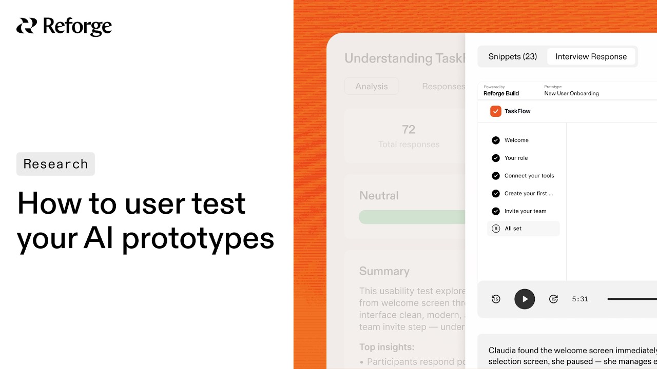 New in Reforge: How to user test your AI prototypes