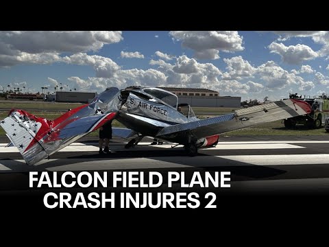 Crash landing at Falcon Field Airport leaves 2 injured