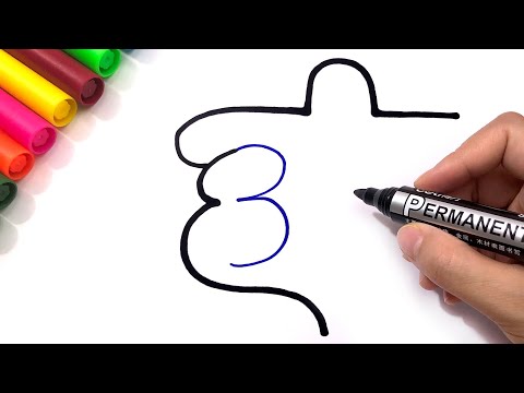 How to draw cute cat paws with number 3 | drawing tutorial It's pretty simple