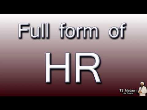 Full form of HR