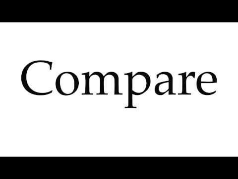 How to Pronounce Compare