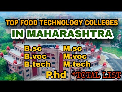 TOP B.sc, B.tech,B.voc Food Technology Colleges in Maharastra | University Wise Total List | 2021New