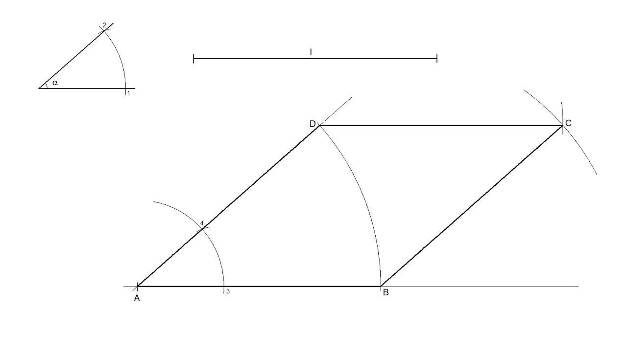 How to Draw a Rhombus given one Angle and the length of its Side