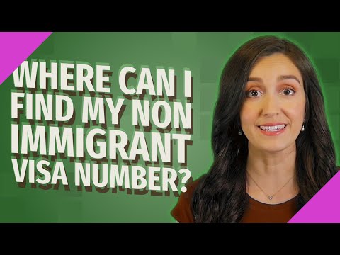 Where can I find my non immigrant visa number?