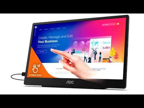 AOC Introduces 16T2 15 6 Portable USB C Touchscreen Monitor