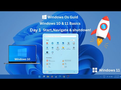 Windows 10 & 11 Operating System Guid 2025 | Day 1: Learn the Basics of Using a PC