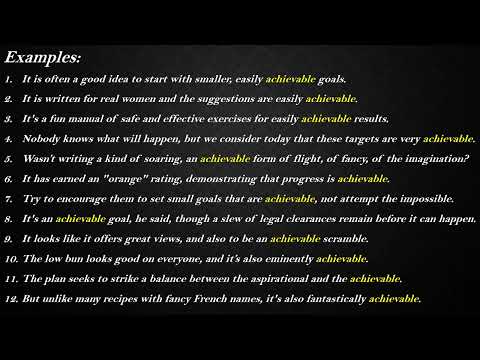 Achievable Meaning with Examples