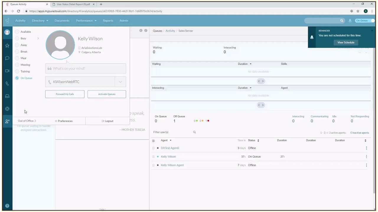 Adding agent States in Geneys PureCloud