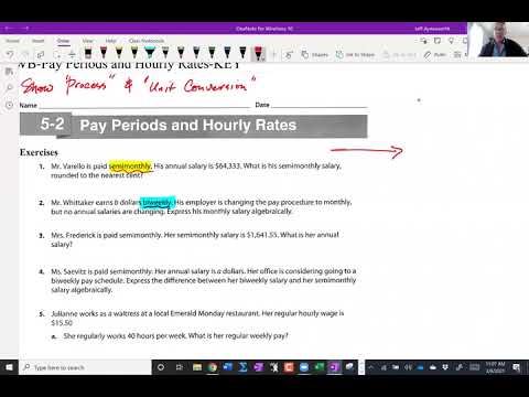 5-2 Pay Periods & Hourly Rates- Period 3 Class