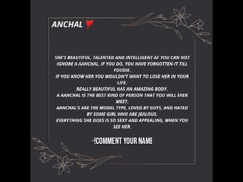 Anchal name fact || Anchal name meaning ||