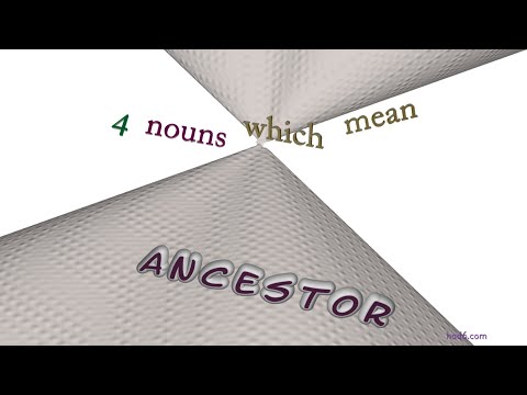 ancestor - 5 nouns synonym of ancestor (sentence examples)