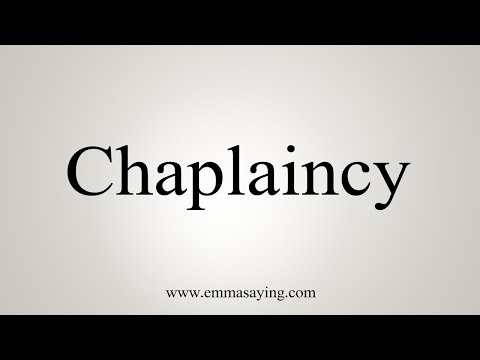 How To Say Chaplaincy