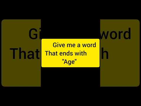 give me a word that ends withAge#viralvideo #english #shortvideo #use #Englishchalange#englishstrea