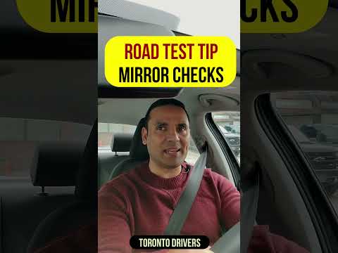 Road Test Tip 2 - CHECKING MIRRORS during the ROAD TEST || Toronto Drivers