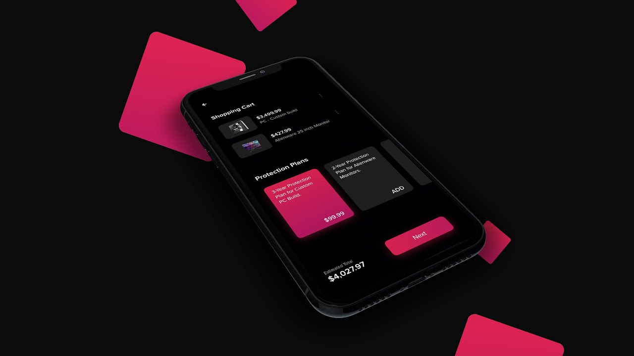 Adobe XD Dark Theme App Design Tutorial