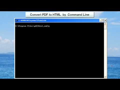 VeryPDF PDF to HTML Converter Command Line