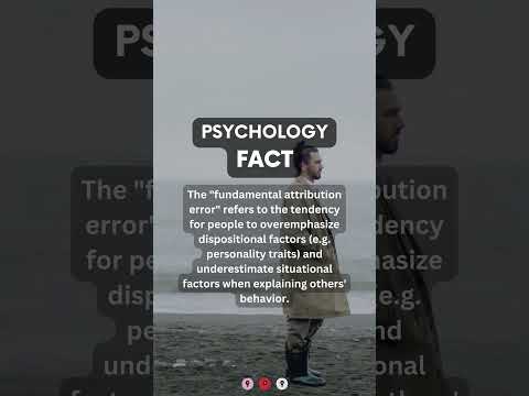 Fundamental Attribution Error | #psychologyfacts #psychology