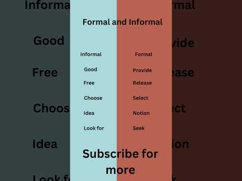 Formal And Informal Words In IELTS Writing