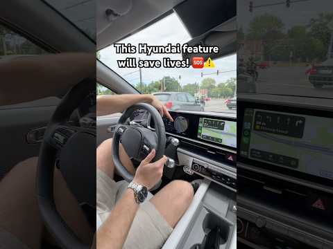 Blind spot view monitor in Hyundai IONIQ 6👀⚠️🚨 #crash #safety #hyundai #ioniq6 #ioniq