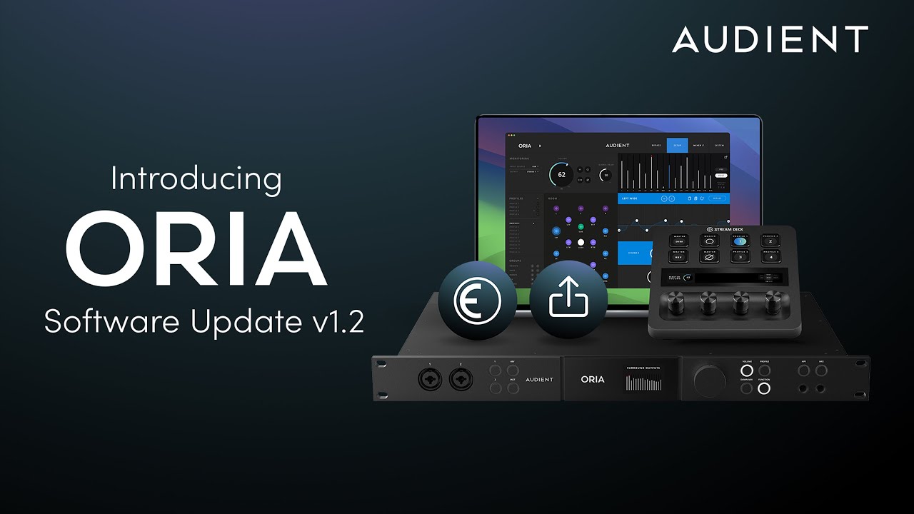 ORIA Software Version 1.2 - Stream Deck, EUCON support and More