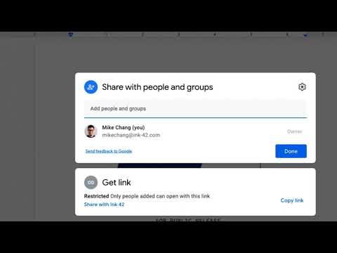How to: Change file permissions in Google Docs