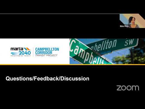 Campbellton Corridor Transit Project Update Virtual Public Meeting