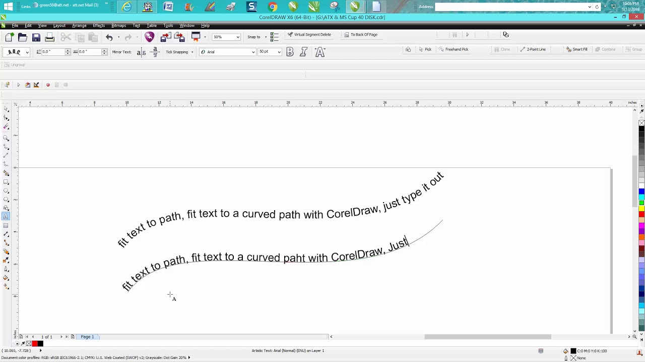 Corel Draw Tips & Tricks Fit Text to path Part 3