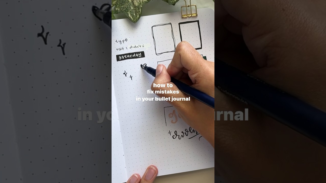 beginner bullet journal tips for how to fix mistakes in your bullet journal - shaky lines ✨
