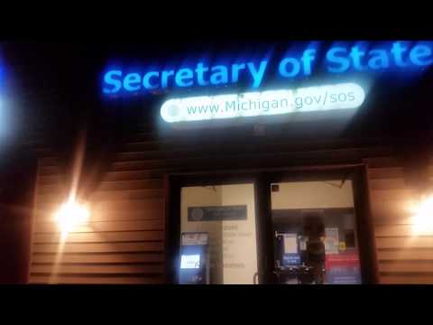 Renewing license plate tabs using kiosk in Michigan