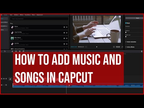 How to Add Music and Songs in CAPCUT PC DESKTOP for YouTube | Tutorial for Beginners | LESSON 11