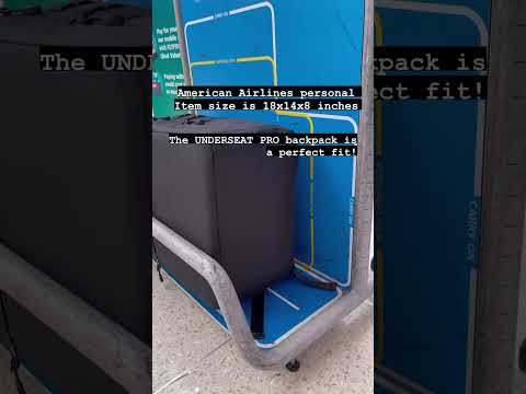 American Airlines personal item size