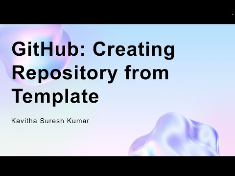 GitHub: Creating Repository from Template
