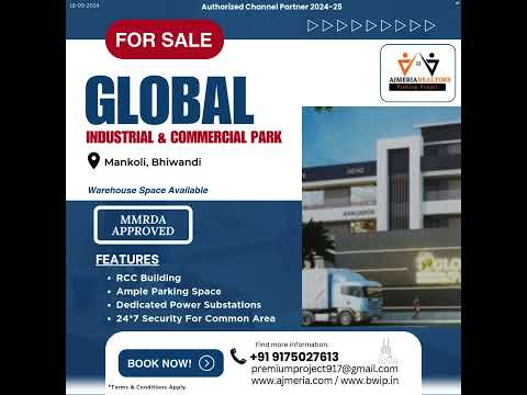 WAREHOUSE SPACE IS AVAILABLE FOR SALE AT GLOBAL INDUSTRIAL & COMMERCIAL PARK LOCATION MANKOLI
