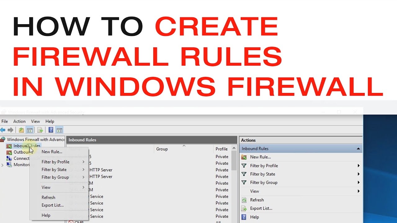 🔴 How to Create Firewall Rules in the Windows Firewall