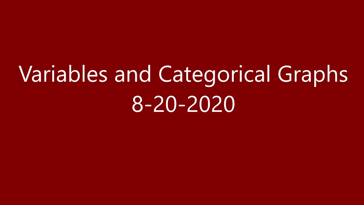 AP Statistics - Variables and Categorical Graphs