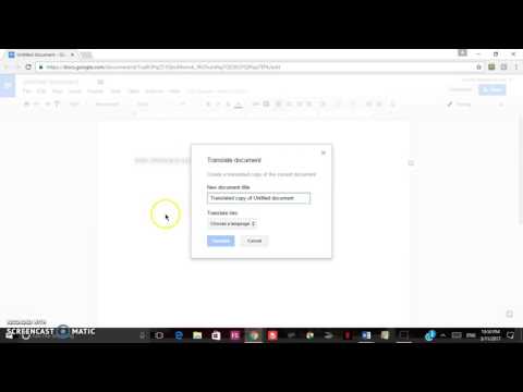 How to use the Google translate tool on Google docs