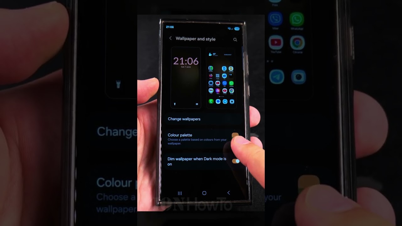 Samsung How to Enable Colour Palettes For Home Screen Apps Icons Part 1