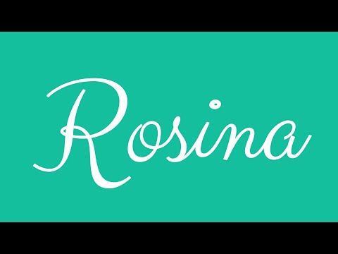 Learn how to Sign the Name Rosina Stylishly in Cursive Writing